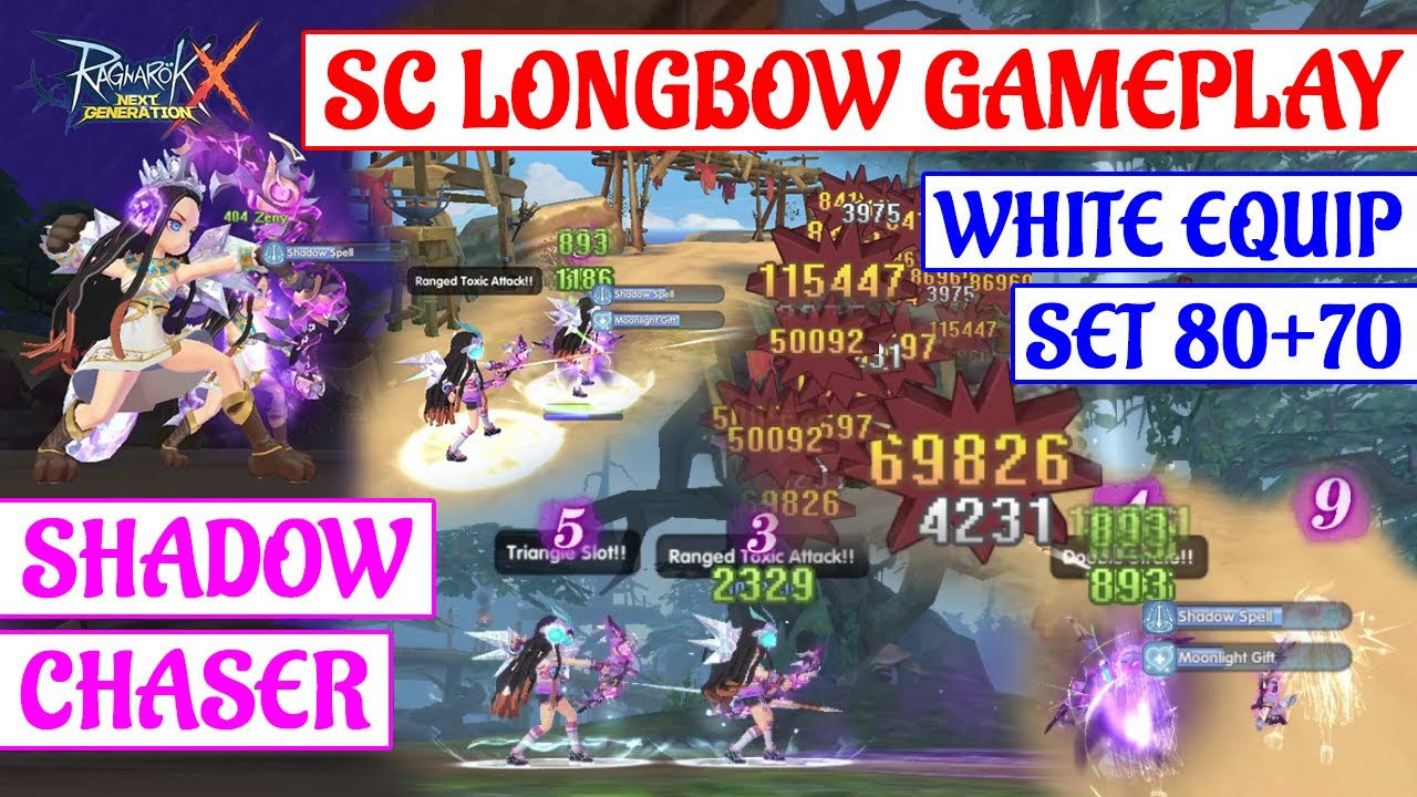 [ROX] SC+SC STR LONGBOW ASPD CRIT SHADOW CHASER GAMEPLAY : RAGNAROK X ...