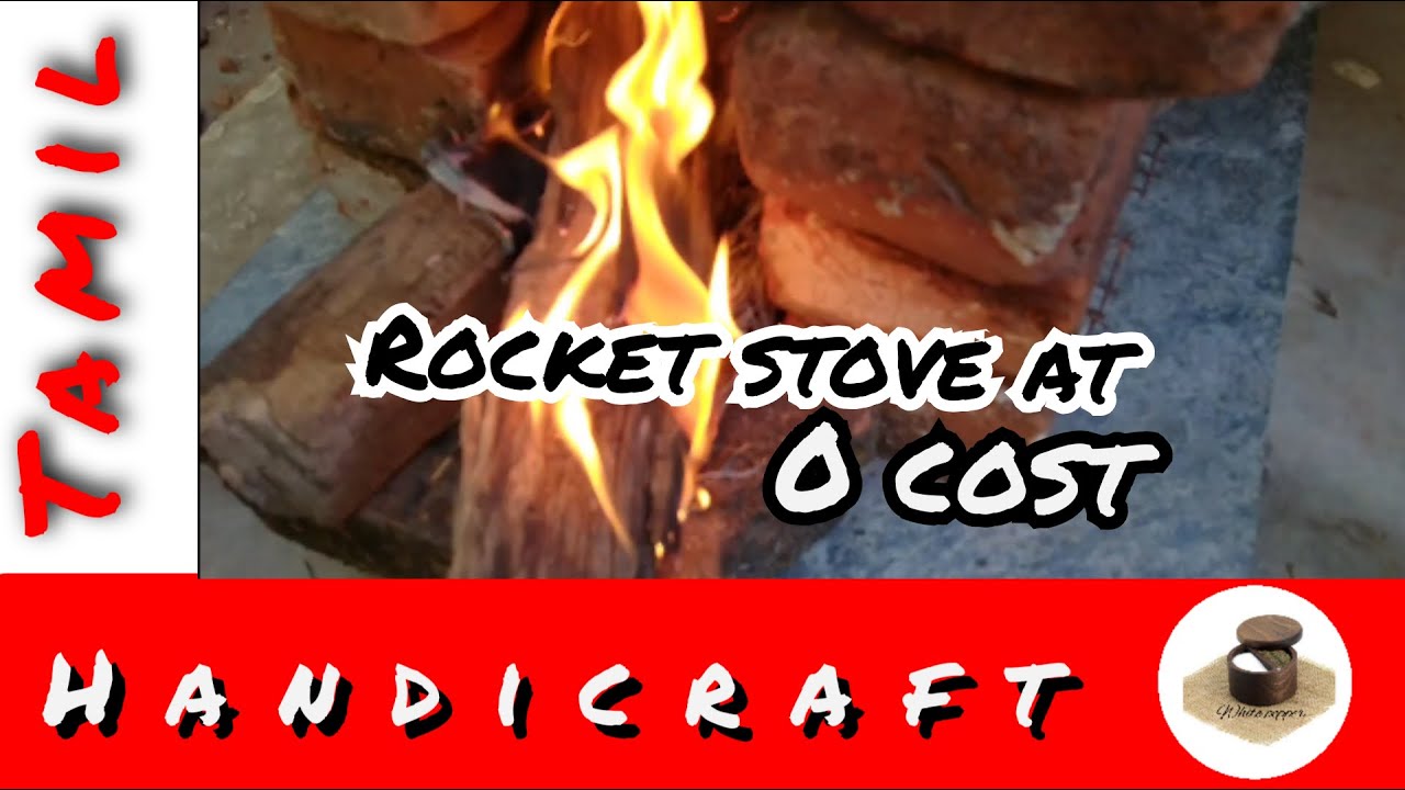 Rocket stove with waste useless material/rocket stove/Tamil handicraft ...