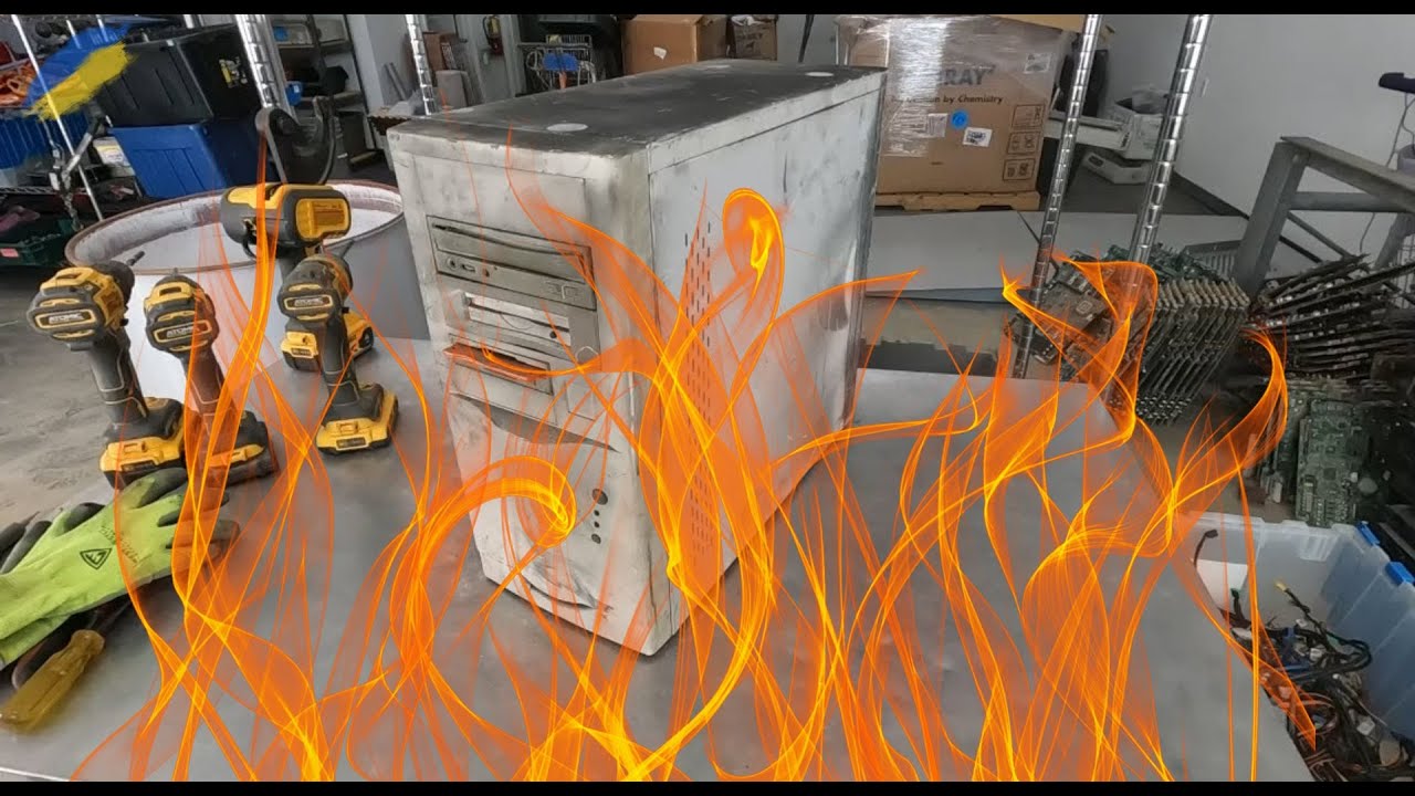Fire-Damaged Computer Scrap - YouTube