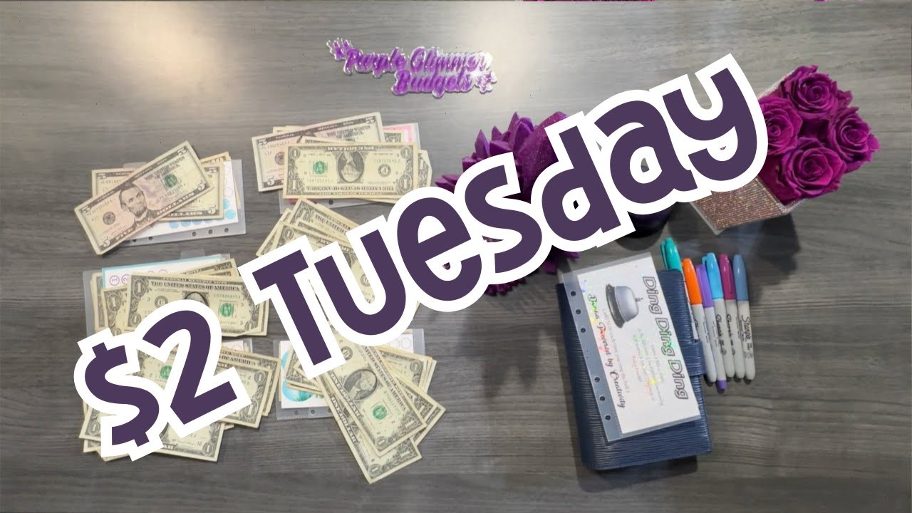 $2 Tuesday Binder Stuffing | Using Dice to Determine Savings | Cash ...