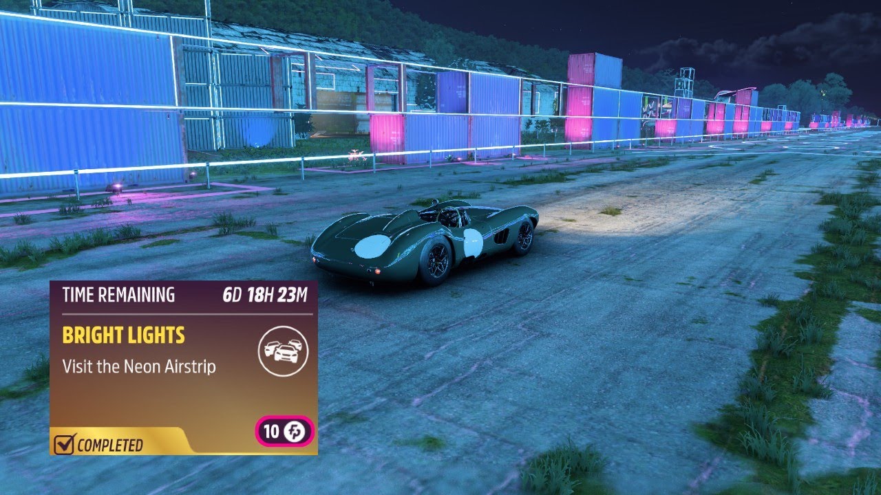 Forza Horizon 5 Daily Challenges Visit The Neon Airstrip - YouTube