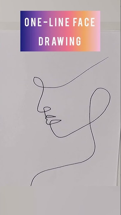 🖊 Step by step one-line art || 🤍💙 easy one-line face drawing ...