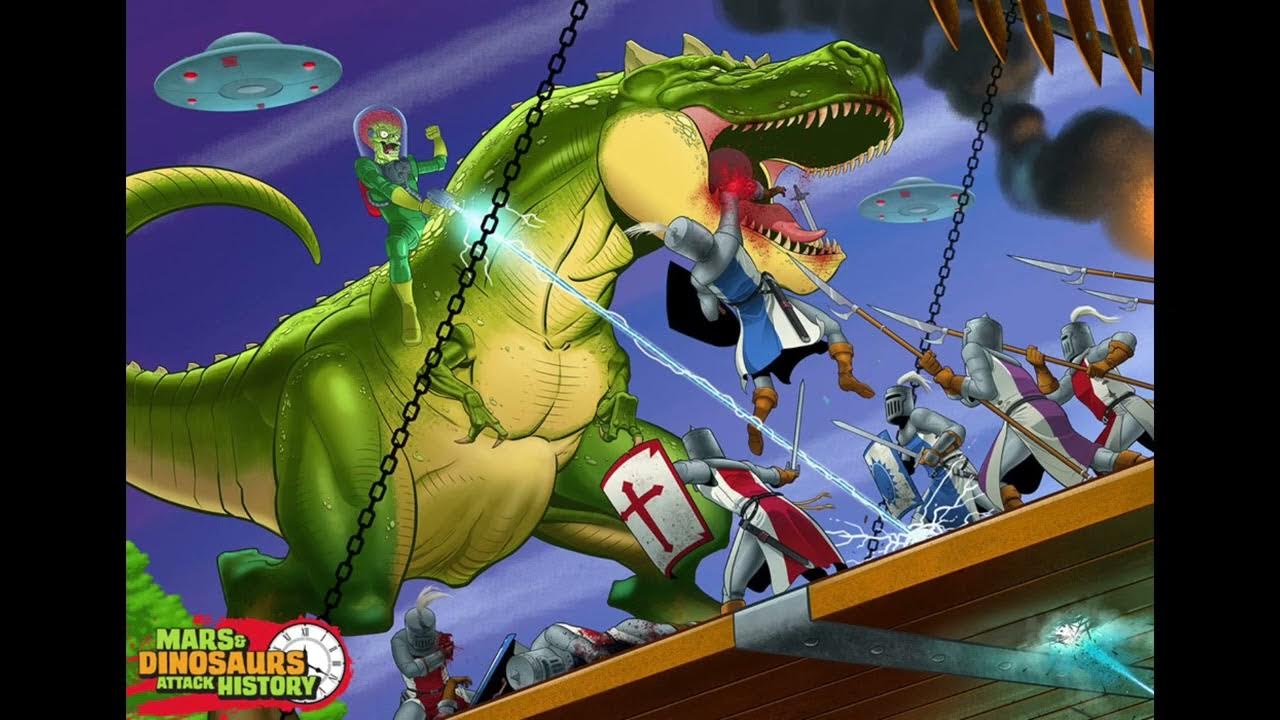 Mars & dinosaurs attack history all cards - YouTube