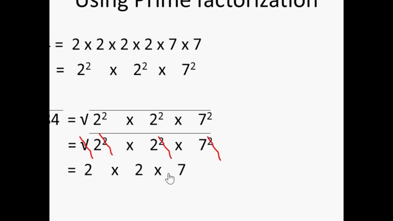 Maths - Finding square root using prime factorization - English - YouTube