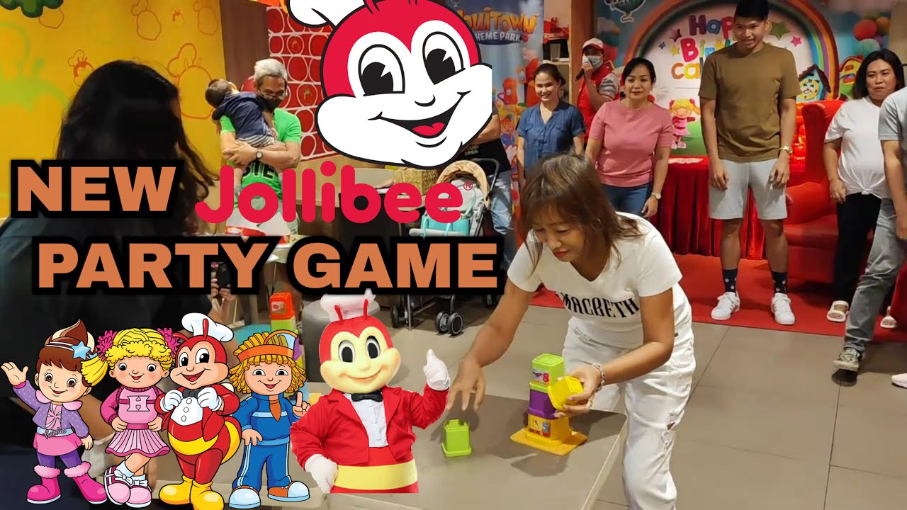 NEW JOLLIBEE PARTY GAMES - JOLLYTOWN TOWER GAME - YouTube
