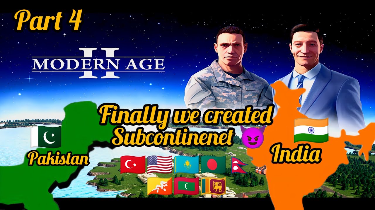 Finally we created subcontinent 🔥🐉.Modern age 2 gamplay in hindi urdu ☺ ...