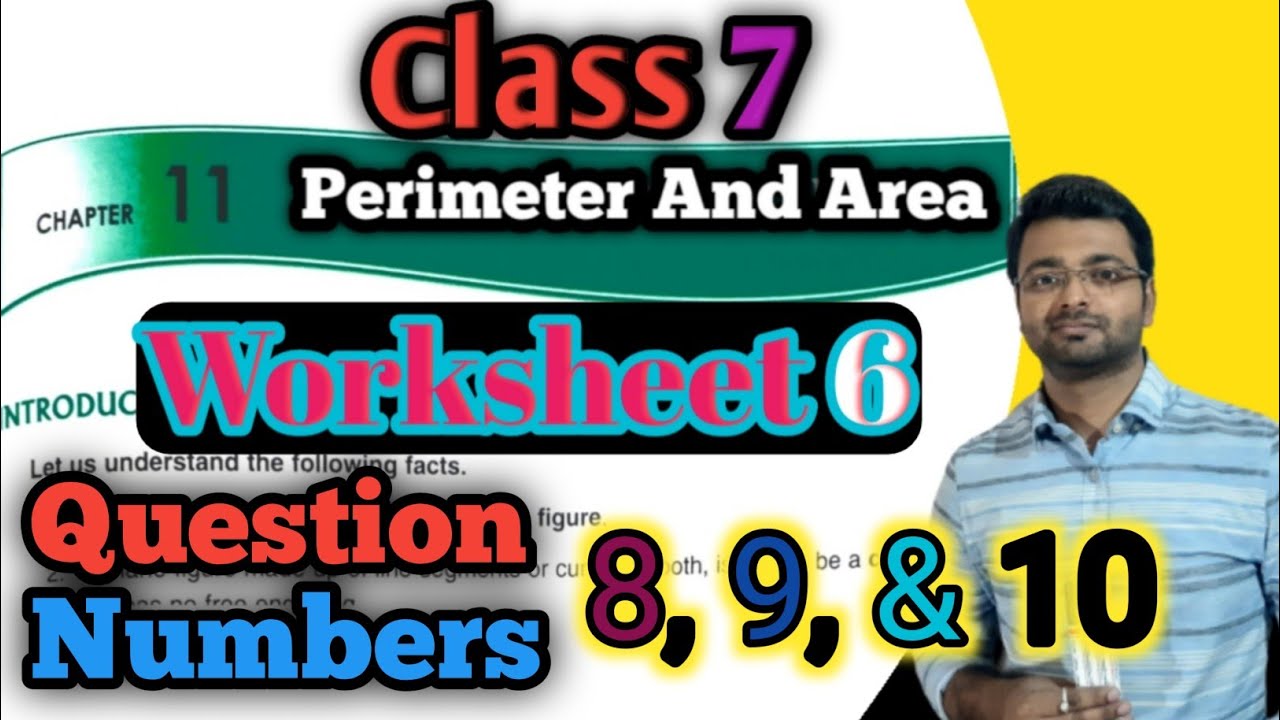 D.A.V. Math | Class 7 | Chapter 11 | Perimeter & Area | Worksheet 6 ...