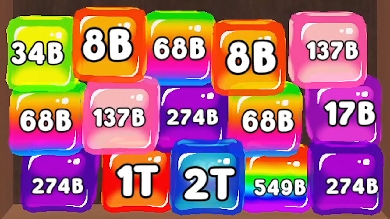 Merge Cube 2048 3D - ASMR Gameplay (Cubes Math, Level Up NumberBlocks ...