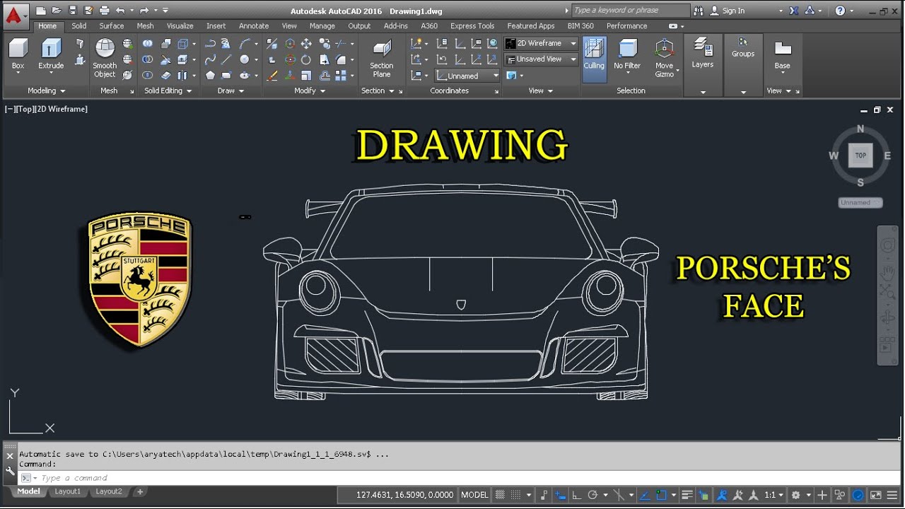 Drawing Porsche 911 GT3 RS (Front View) - YouTube