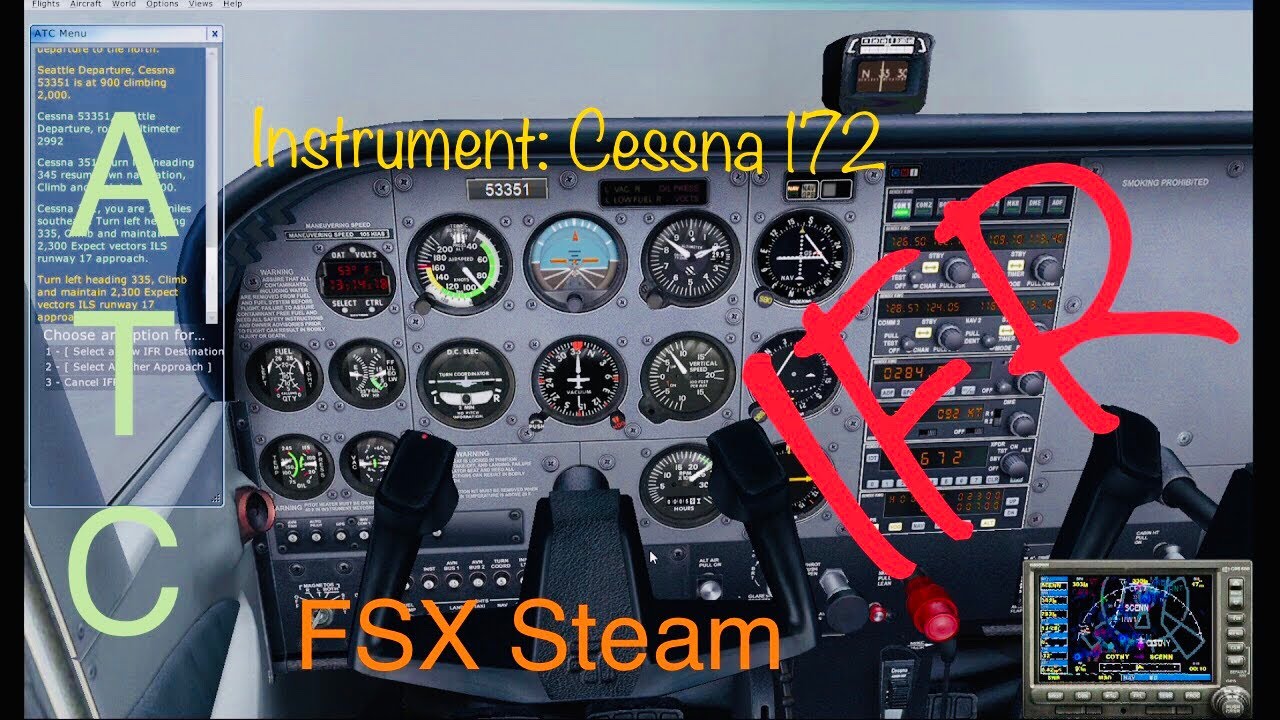 |How To Fly Instrument | Sim FSX Steam | Real Pilot IFR | Cessna 172 ...