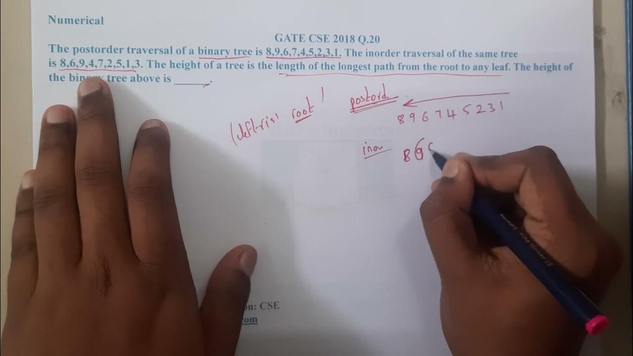 GATE CSE 2018 Q 20 || Trees ||Data Structure || GATE Insights Version: CSE - YouTube