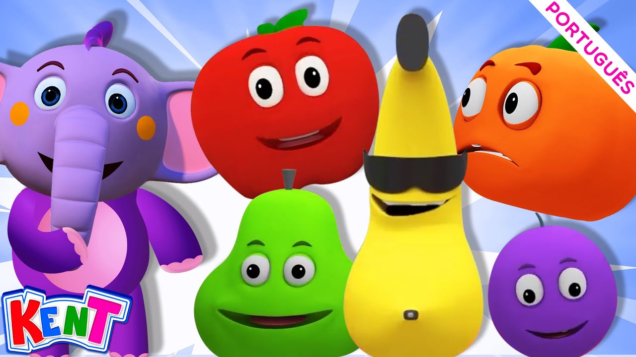 Five Cute Fruits Jumping On The Bed | Cinco Frutas Fofas | Musica ...