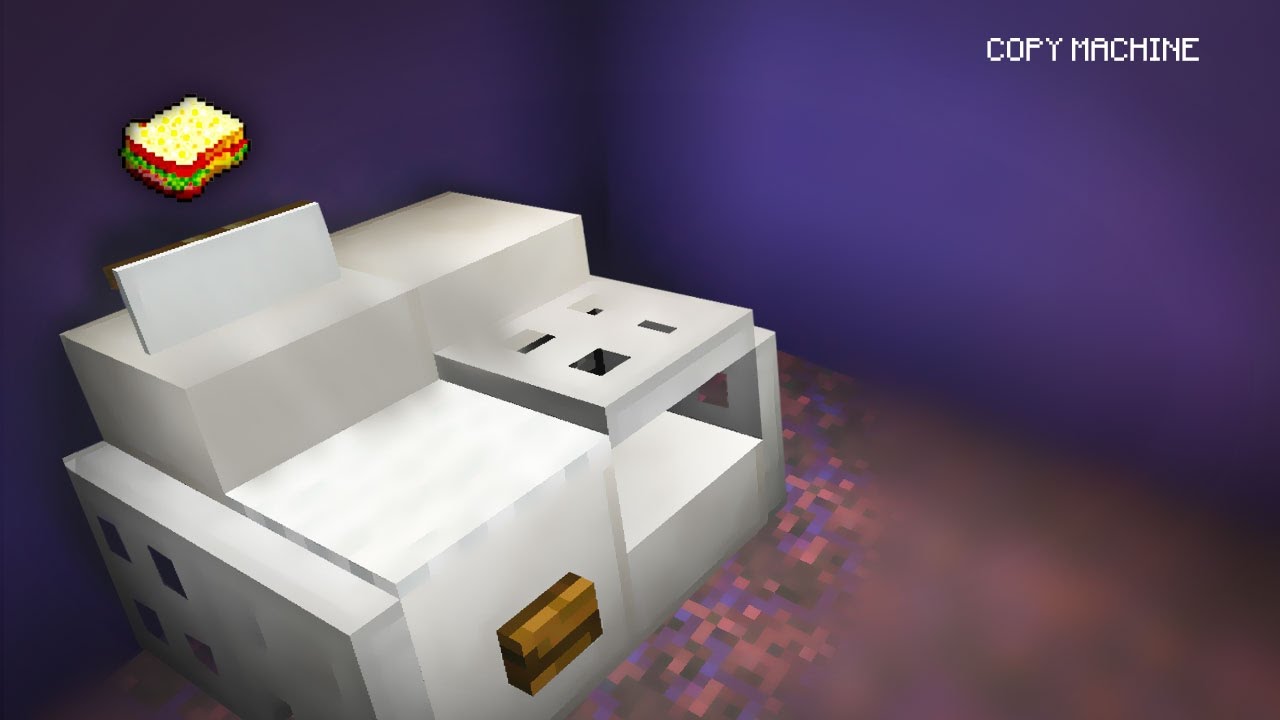Minecraft | How to make a Working Copier Machine - YouTube