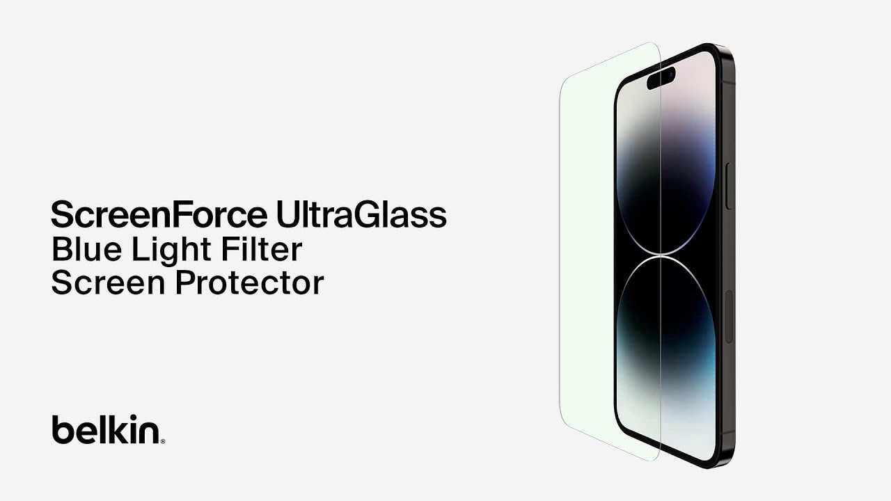 Belkin ScreenForce UltraGlass Blue Light Filter Screen Protector for ...