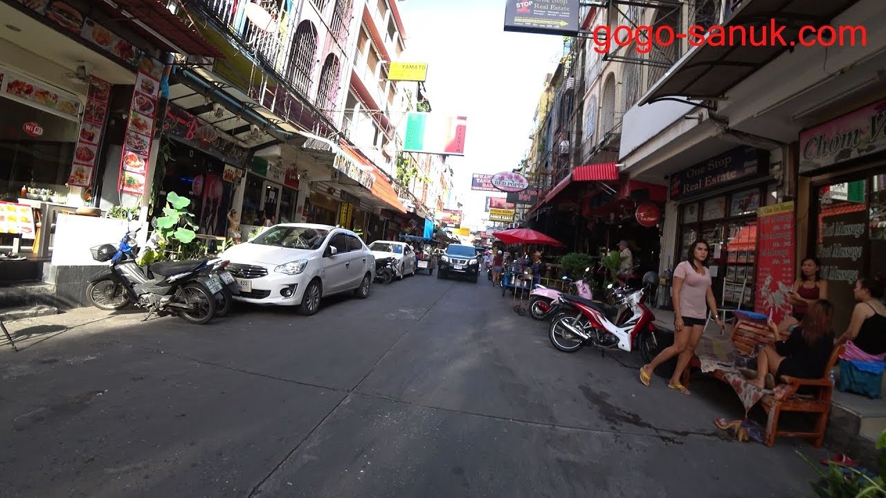 Beach road Soi13/1, Soi13/2 and Soi13/3-2019 July Pattaya daytime walk ...