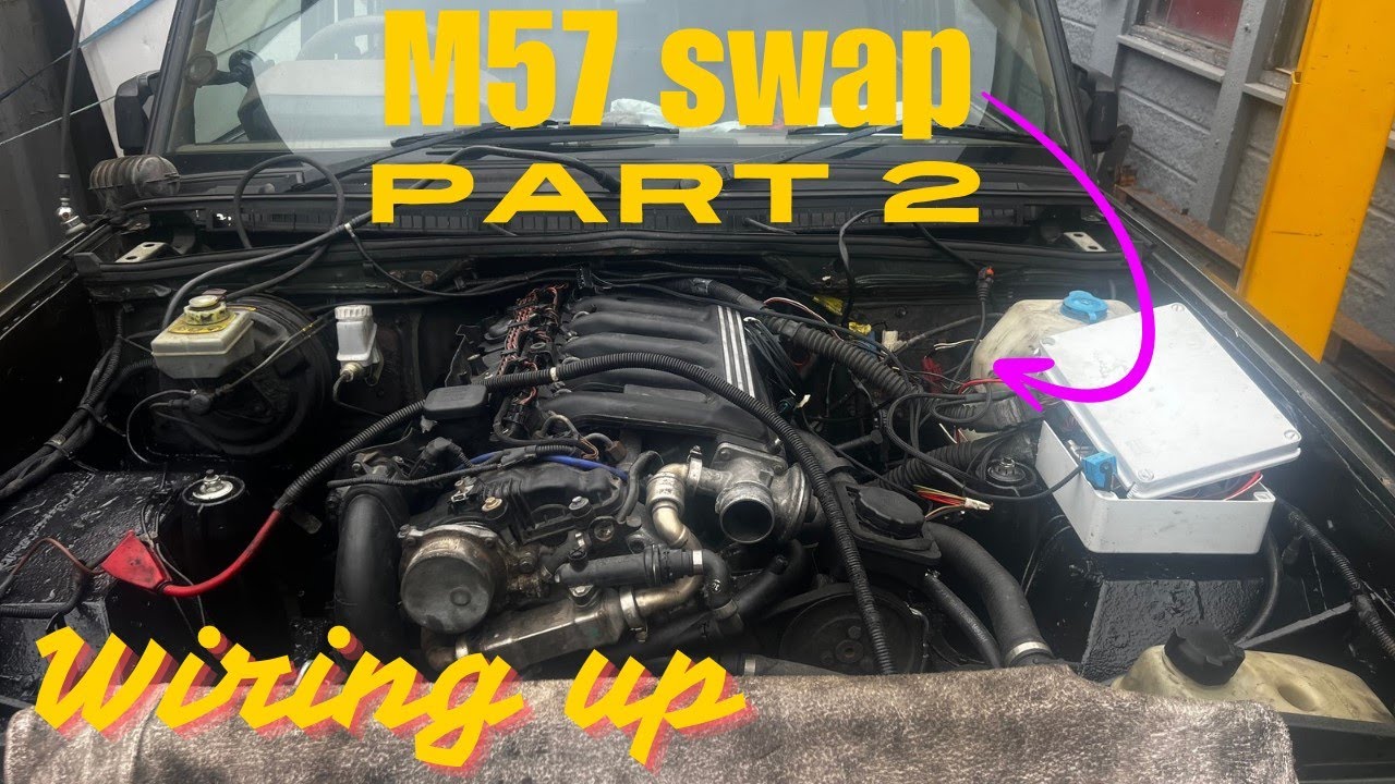 M57 swap land rover discovery part 2 wiring it up & hopefully it runs ...