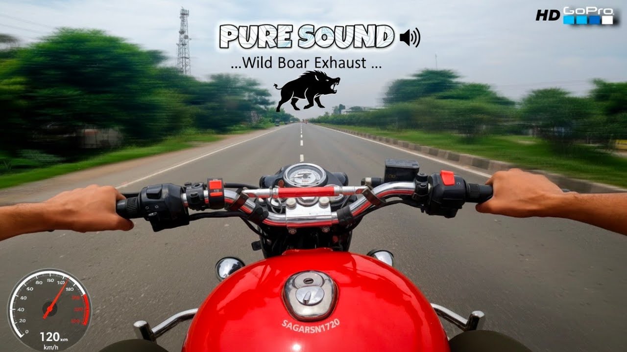 ROYAL ENFIELD - PURE SOUND - WILD BOAR EXHAUST - GOPRO 10 || High Speed - Onboard Sound || - YouTube
