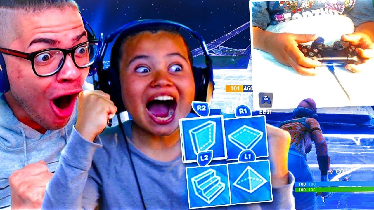 MY LITTLE BROTHER FINALLY PLAYS ON HANDCAM ON BUILDER PRO!!! FORTNITE ...