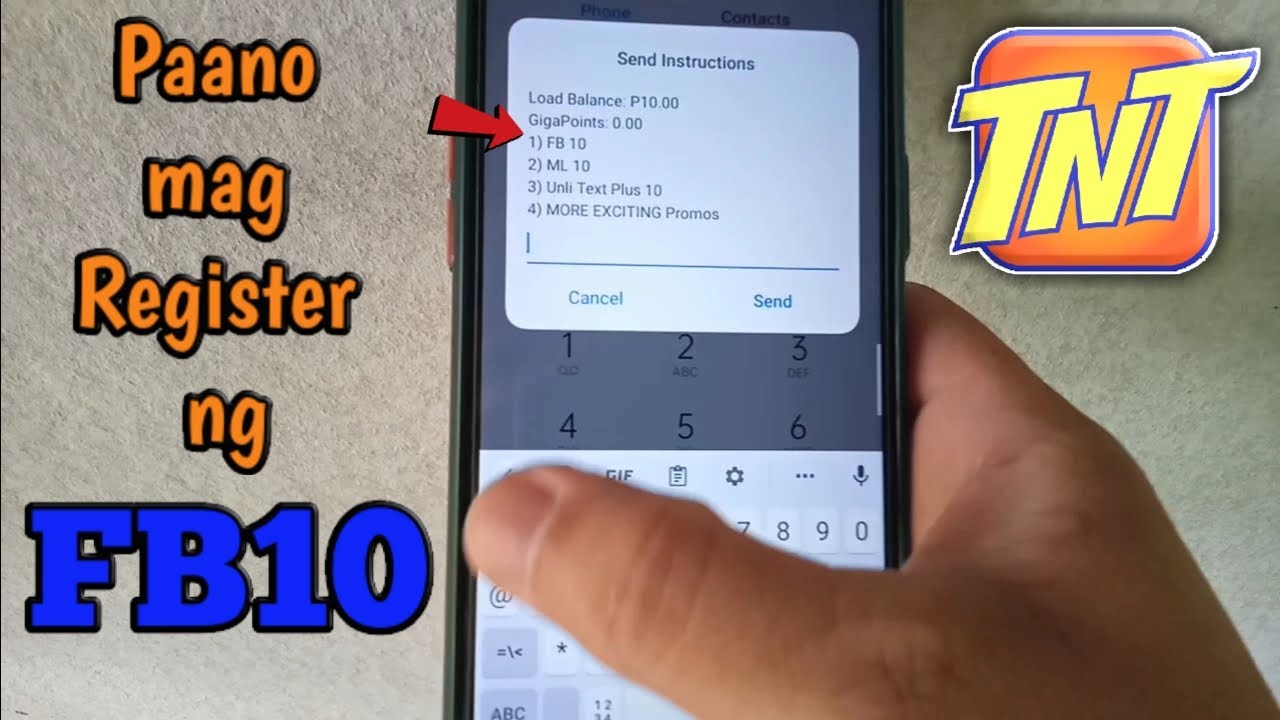 Paano mag Register ng FB10 sa TNT - YouTube
