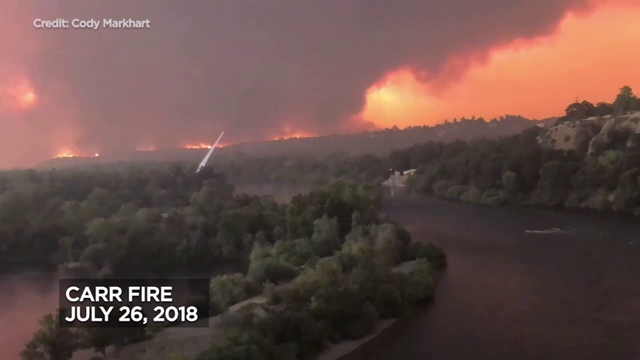 TIMELAPSE: Carr Fire rips through Shasta County - YouTube