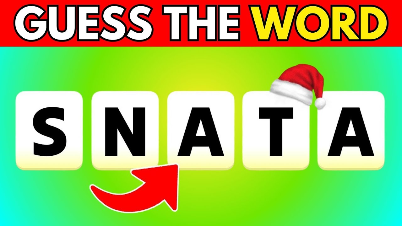 Guess the Christmas Word by Scrambled Letters | Christmas Quiz - YouTube