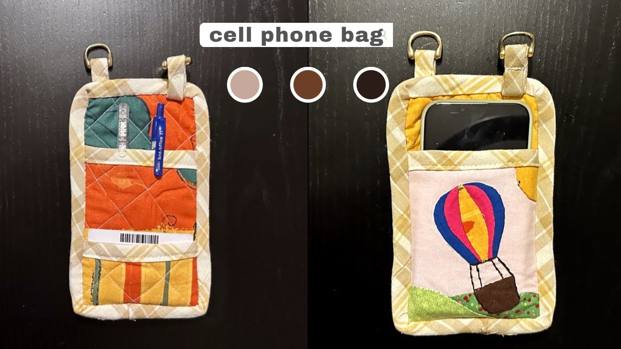 How to sew slim phone cross body bag for beginners | mini crossbody bag ...