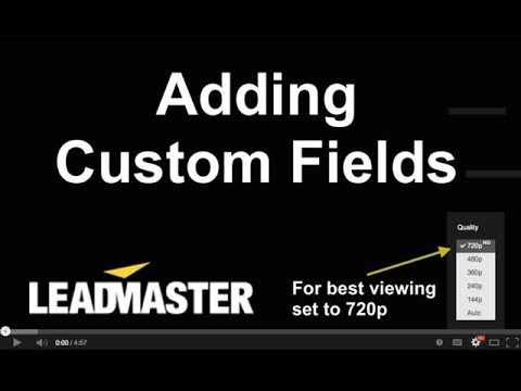 Using Custom Fields - YouTube