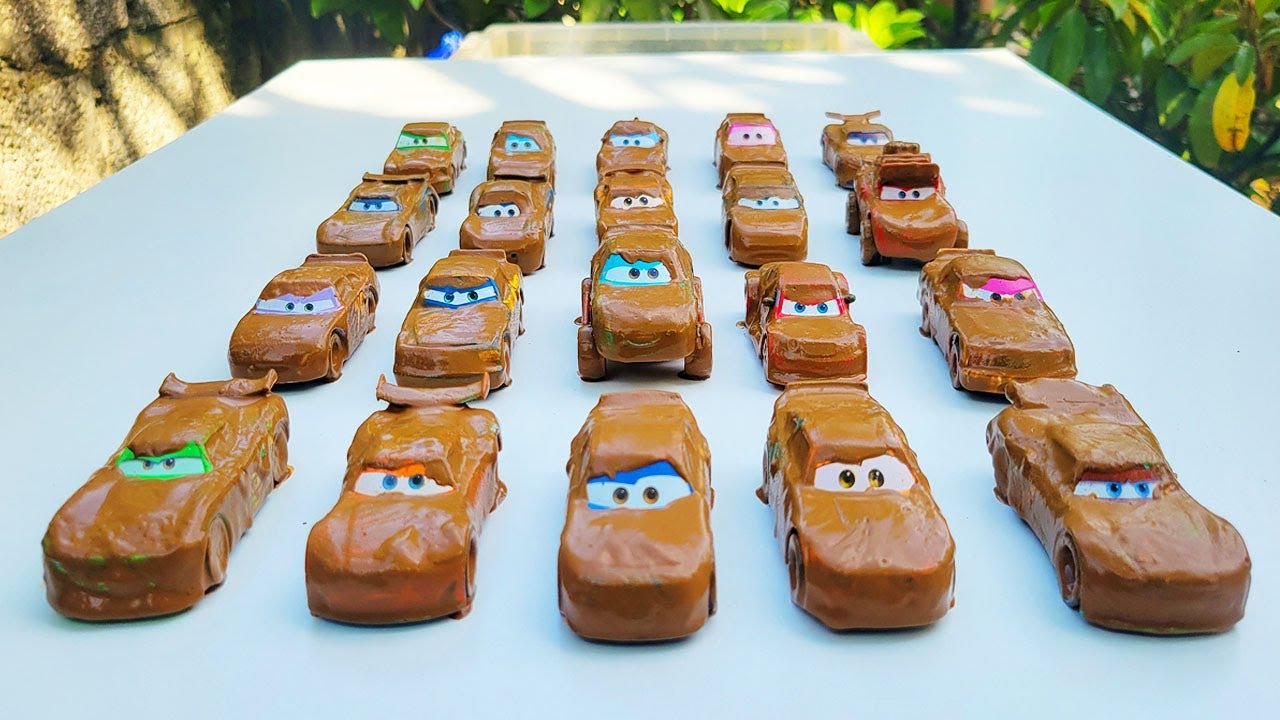Clean up Muddy minicars & Disney Pixar Car,Lightning McQueen,Cruz ...