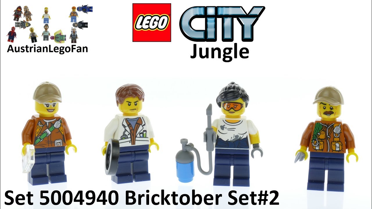 Lego City 5004940 City Jungle Minifigures - Lego Speed Build Review ...
