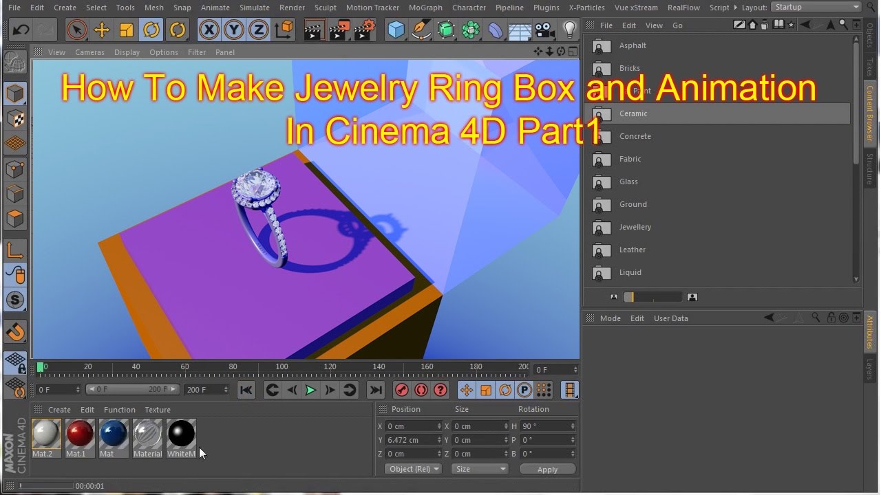 How To Make Jewelry Ring Box and Animation In Cinema 4D Part1 - YouTube