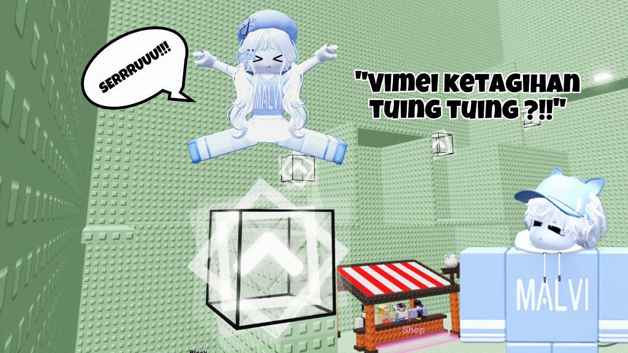 VIMEI KETAGIHAN TUING TUING DI DOUBLE JUMP TOWER !! AKU TROLL DIA !! @vimeivnss - YouTube