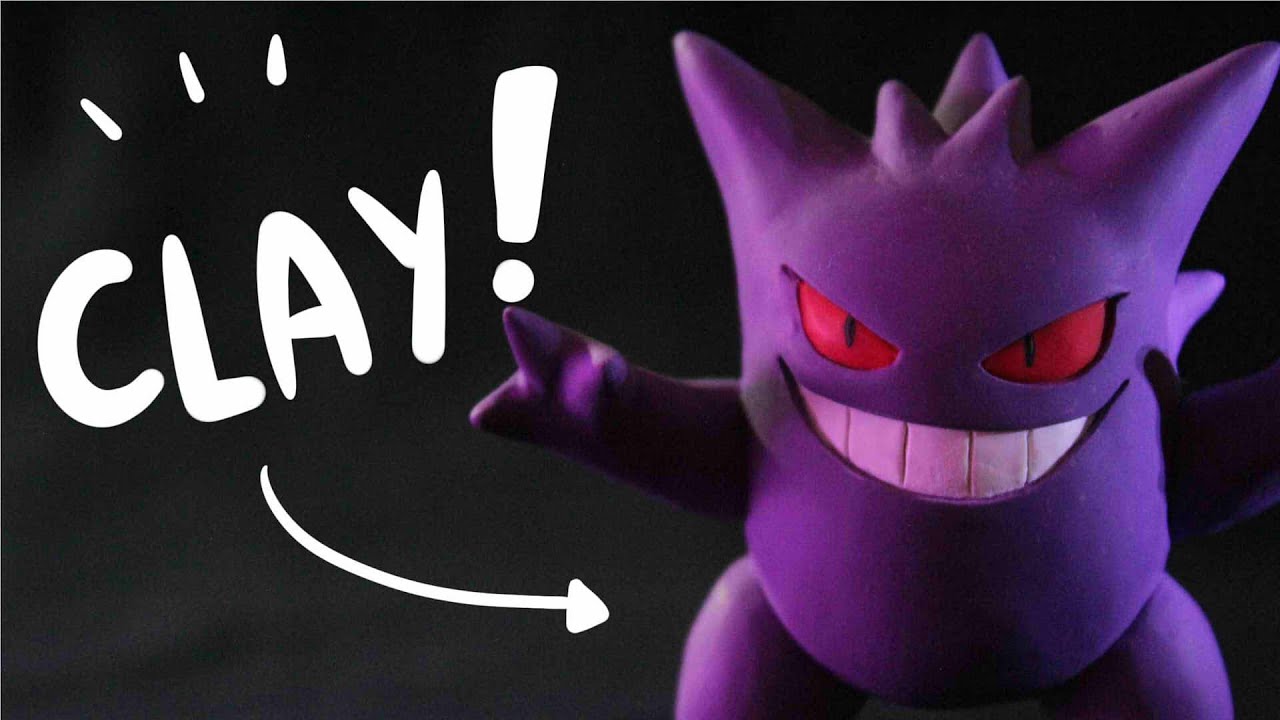 How to make POKEMONS with clay, GENGAR - YouTube