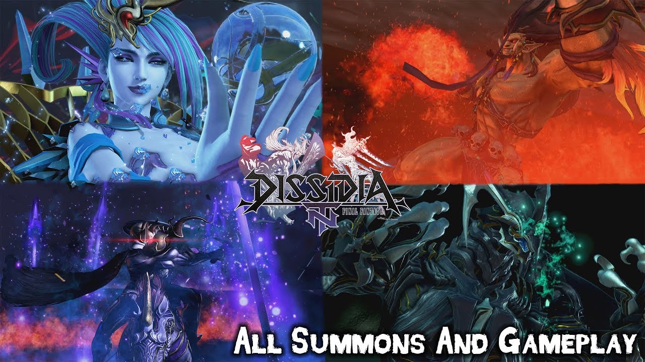Dissidia Final Fantasy NT - All 7 Summons [Cutscenes & Gameplay] - YouTube