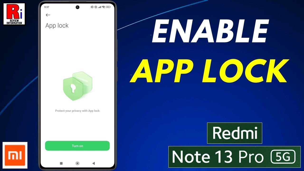 How to Enable & Use App Lock on Xiaomi Redmi Note 13 Pro - YouTube