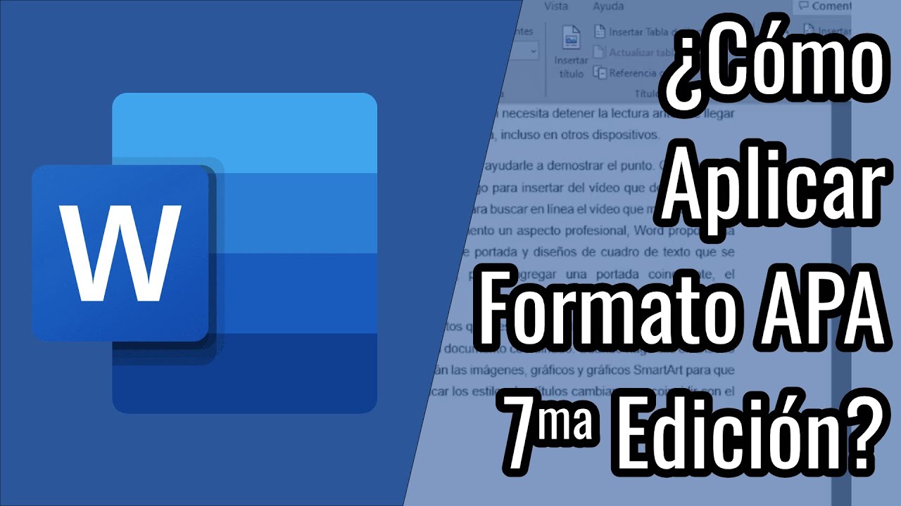 ¿Cómo Aplicar Formato APA 7ma Edición en Word? - YouTube
