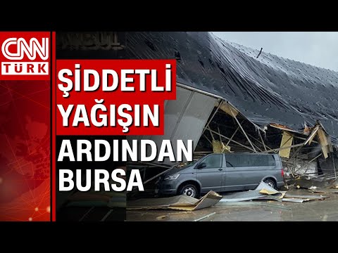 Bursa'da yıldırım düşen terminalin enkazı kaldırılacak
