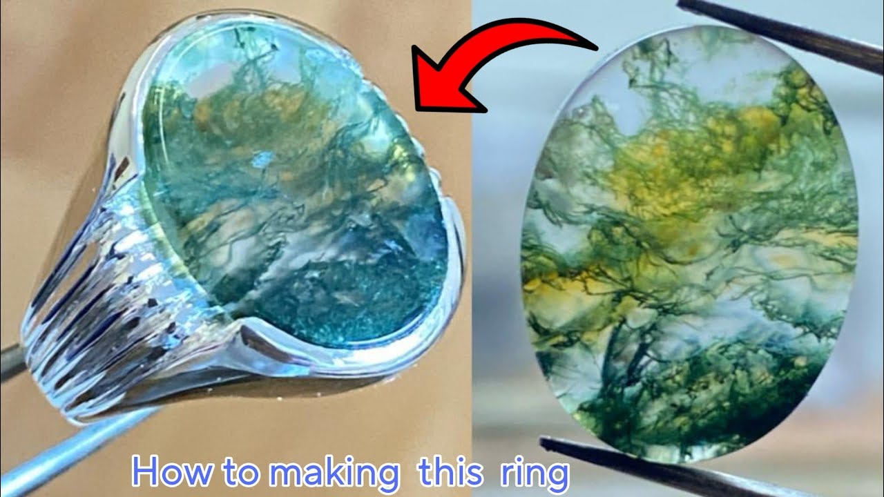 handmade Silver ring stone Ring silver ring making silver ring - YouTube