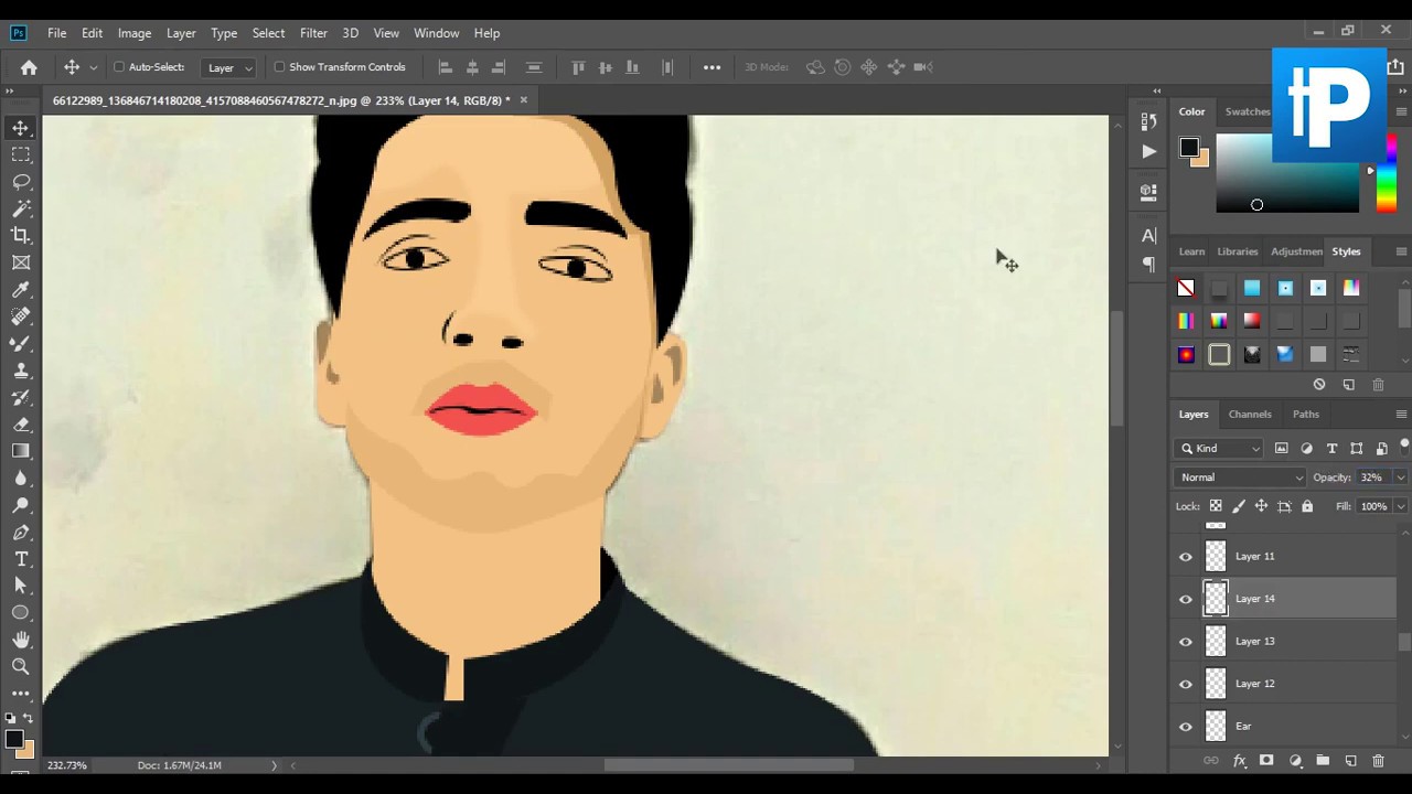 Create and Illustrate Vector Portrait Cartoon Effect in Adobe Photoshop ...