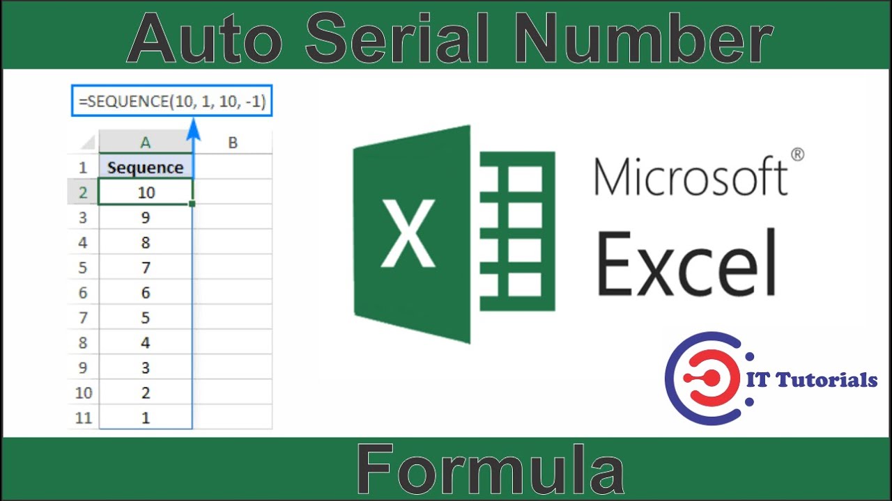 Automatic Serial Numbers in Excel |Serial Number in excel shortcut.# ...