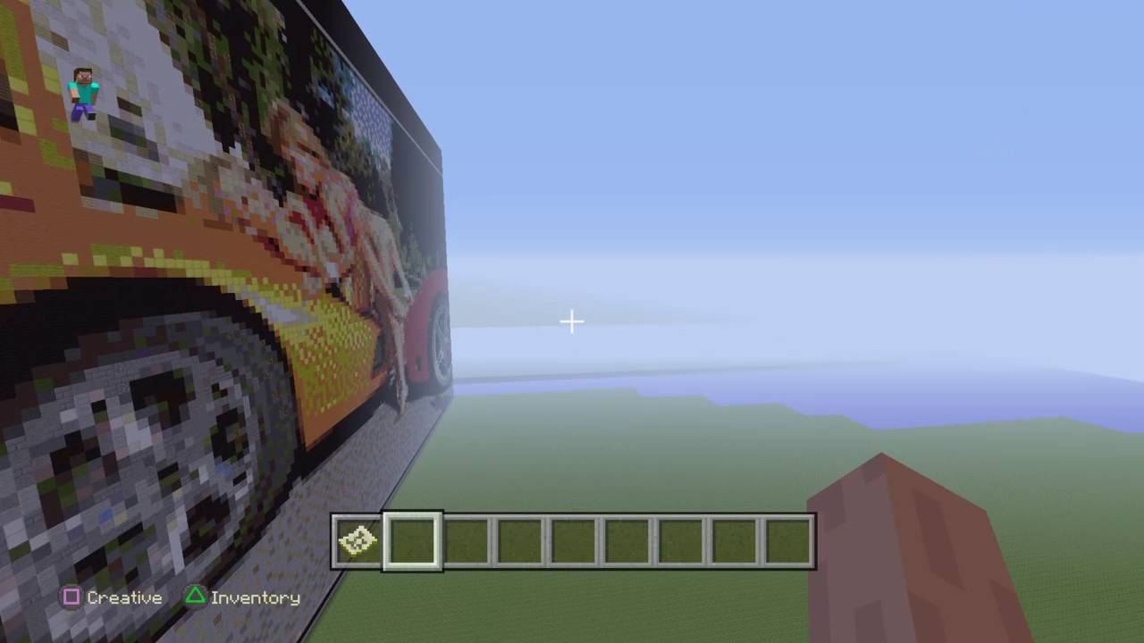 New custom pixel images working on full ps3 world size and ps4 - YouTube