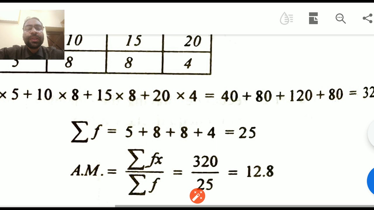 Statistics - Arithmetic Mean - YouTube
