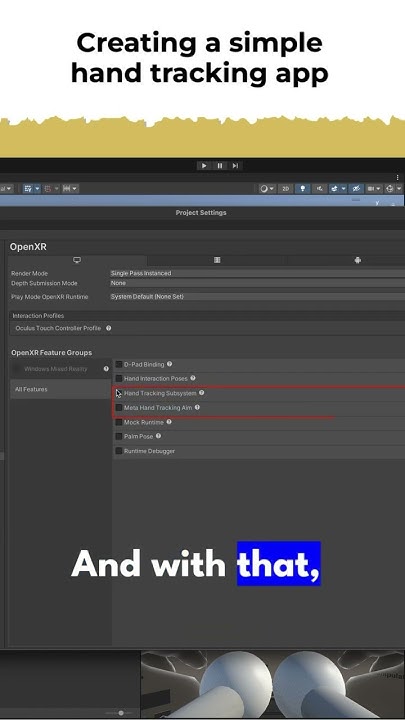 Enable Hand Tracking In Unity For Your Meta Quest Handtracking Metaquest Gamedev Youtube