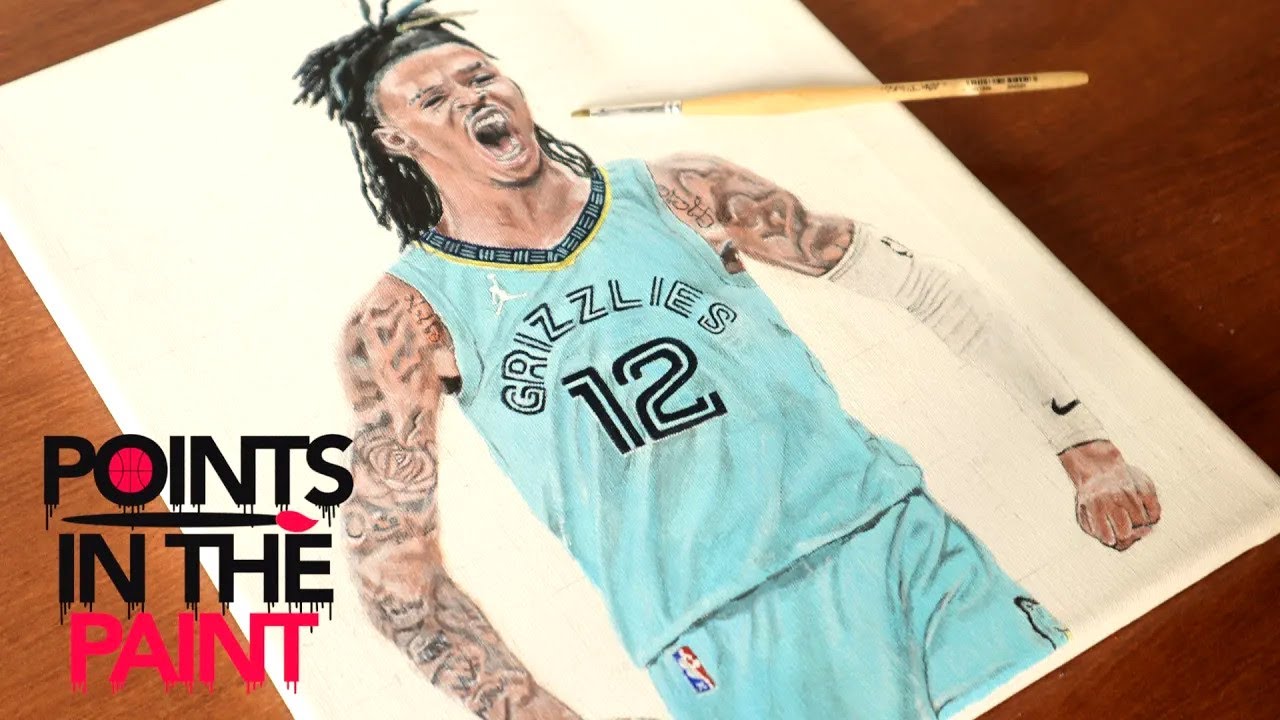 Acrylic Painting Ja Morant | Memphis Grizzlies | NBA | Full Timelapse ...
