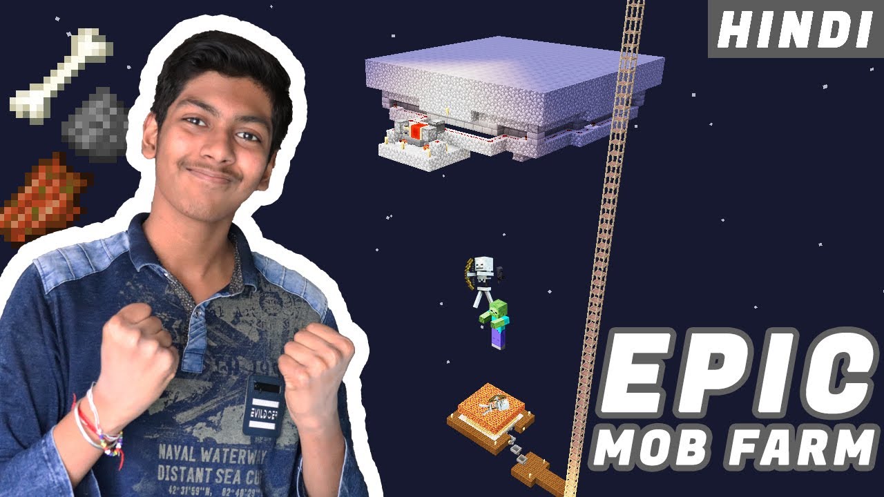I Built A Huge Mob Farm In Minecarft-Hindi Ep 9 - YouTube