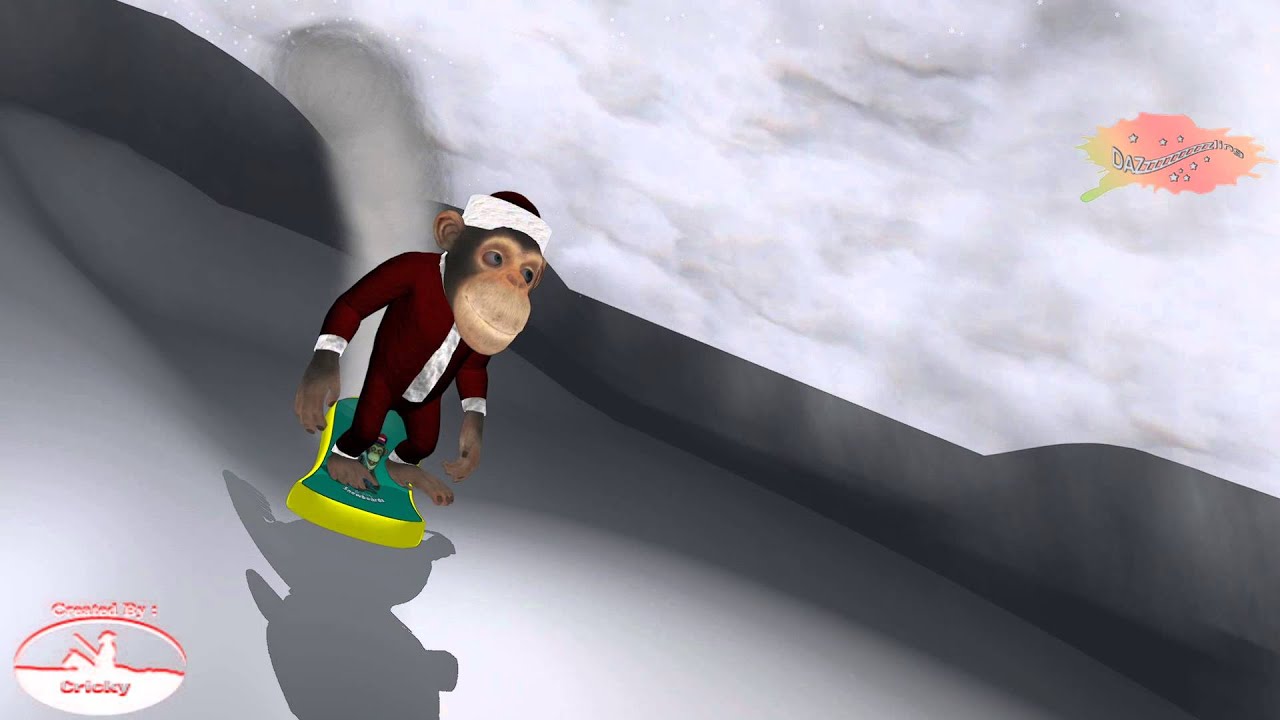 Snowboarding Chimp - Early Holiday animation - YouTube
