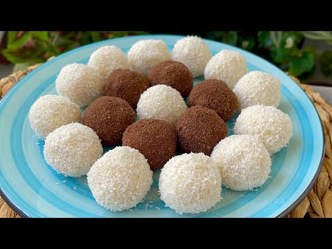 Fırınsız📣3 Ana Malzemeli Bu Tatlıyı Yapmak AŞIRI KOLAY🤩İkramlık İrmik Topları😋