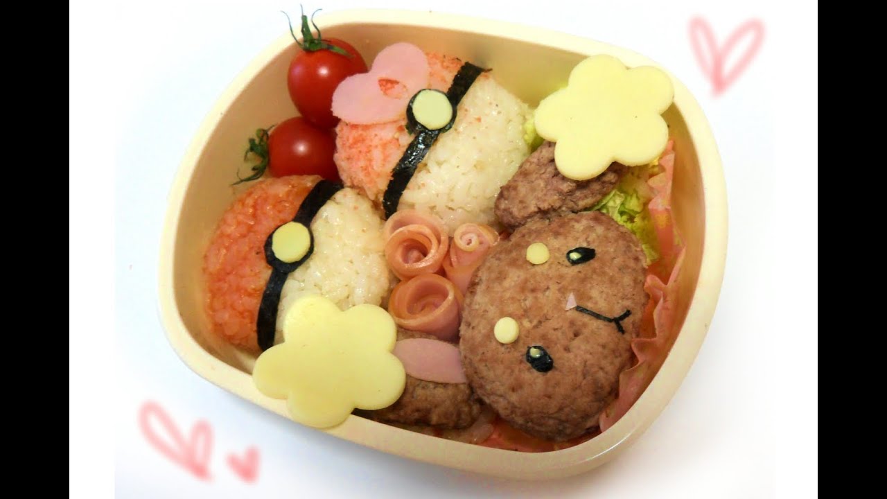 Pokemon Bento Box Tutorial Buneary (kyara ben) ポケモンキャラ弁当作り方ミミロル - YouTube