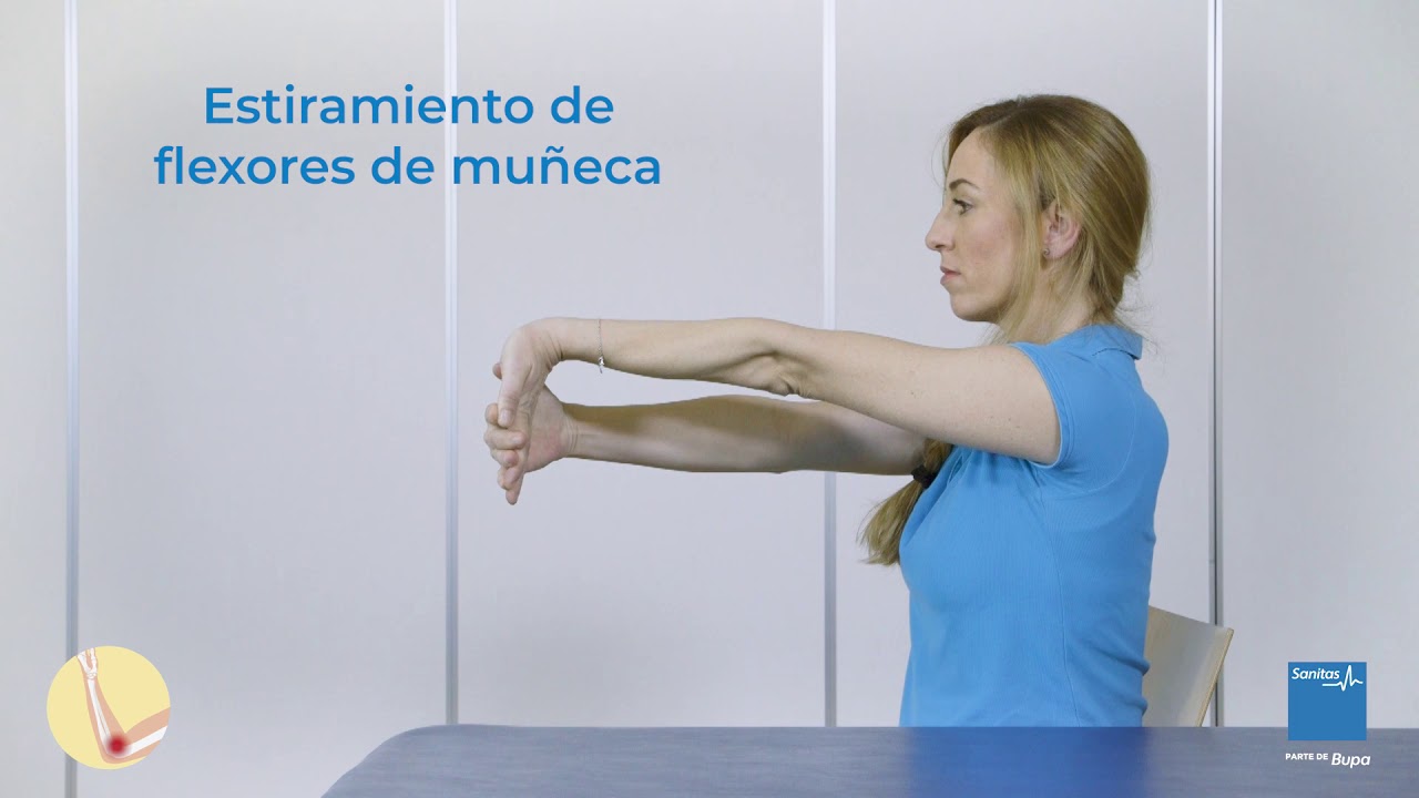 Estiramiento de flexores de muñeca - YouTube