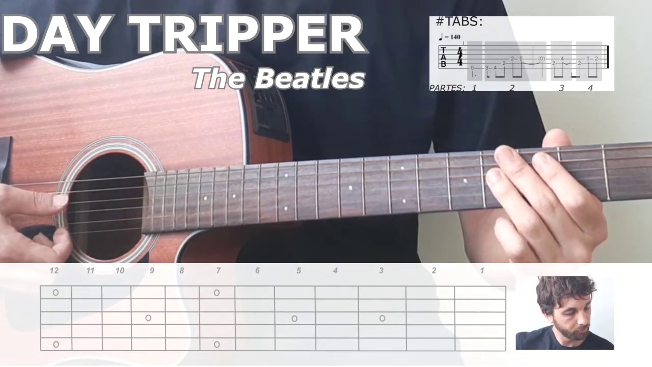 RIFF - DAY TRIPPER - THE BEATLES - (violao para iniciantes) - YouTube