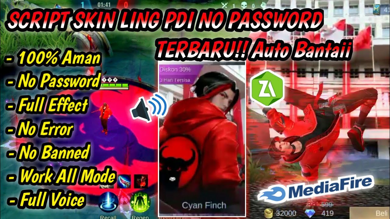 NEW!! SCRIPT SKIN LING X PDI PERJUANGAN NO PASSWORD & FULL EFFECT ...